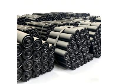 China Self Cleaning Conveyor Roller Black Rubber Disc Wet Material Conveyor System for sale