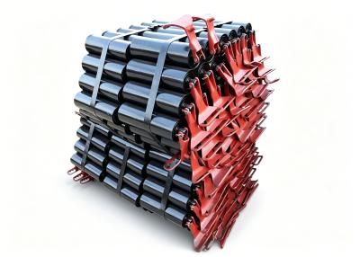 China Conveyor Return Idler Roller Rubber Disc Design Anti Build Up Mining Application for sale