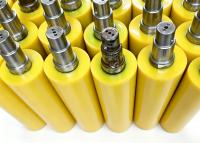China Rubber Disc Return Conveyor Idler Roller Self Cleaning 89mm Diameter Mining Use for sale