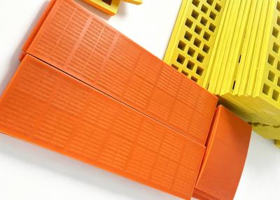 China Anti-Clogging Polyurethane Flip Flow Screen Mat for Damp Sticky Coal Washing for sale
