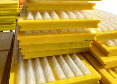 China Anti-Blocking Polyurethane Modular Screen Panel with Reinforced Steel Frame for Wet Viscous Material Screening for sale