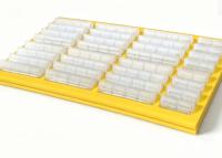China Precision Molded Polyurethane Dewatering Screen Panel with 30mm Thickness and Integrated Steel Frame Support for sale