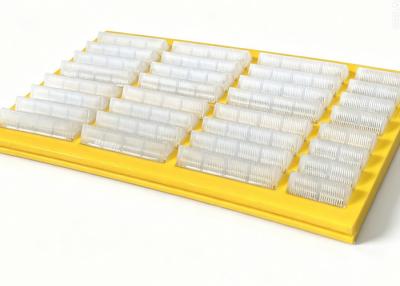 China Precision Molded Polyurethane Dewatering Screen Panel with 30mm Thickness and Integrated Steel Frame Support for sale