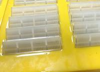China Precision Molded Polyurethane Dewatering Screen Panel with 30mm Thickness and Integrated Steel Frame Support for sale