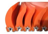 China Polyurethane Conveyor Belt Scraper Red Blade Impact Resistant Mining Wear Part for sale