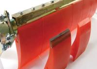 China Polyurethane Conveyor Scraper with Alloy Steel Holder High Efficiency Belt Cleaning for sale