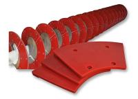 China Polyurethane Spiral Classifier Shoes Shore A 85-95 Red Long Life Mining Wear Parts for sale