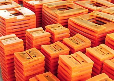 China Polyurethane Spiral Classifier Shoes Shore A 85-95 Red Long Life Mining Wear Parts for sale