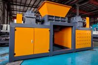 China Dual Motor Shredder Machine 60kW Total Power for Tires for sale