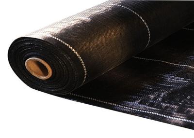 China Black Woven Weed Mat 1m-4m Width 90-150gsm PP Ground Cover Fabric for Agriculture for sale