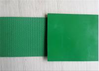 China Indoor PVC PU Conveyor Belt Green 3mm Thickness 80N Tensile Strength Steel Clipper Joint for sale
