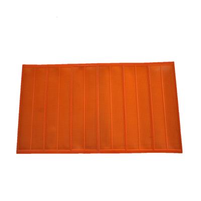 China 0.075mm Aperture Polyurethane Fine Screen Mesh - 1040x700mm Mining Screening Panel with Anti-Blinding Design for sale