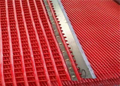 China Easy to Install and Remove PU Screen Mesh with Steel Wire or S.S. Wire Inside and Square or Rectangular Hole Type for sale