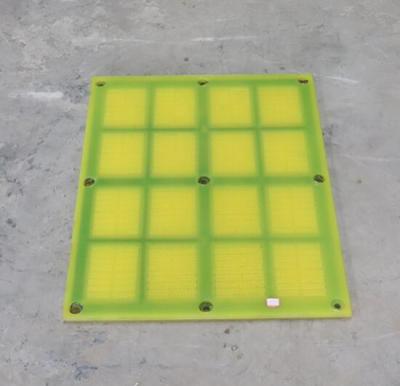 China Polyurethane Vibrating Screen Mesh 305x305mm Dewatering Panel 0.125mm Aperture for Fine Sand Recycle for sale