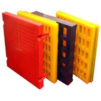 China Polyurethane Dewatering Screen Mat Modular PU Panel 305x305mm 0.125mm Aperture for sale