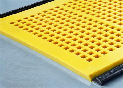 China Polyurethane Screen Panel 5mm to 50mm Aperture with Embedded Steel Frame for Mining for sale