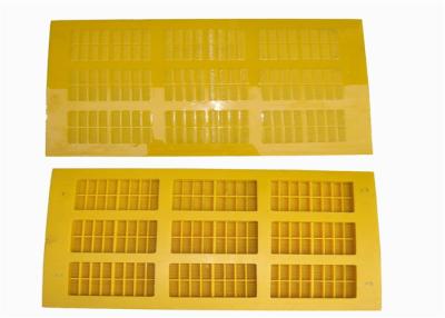 China Wear Resistant Polyurethane Dewatering Screen Panel 305mm x 305mm Steel Frame Mining for sale