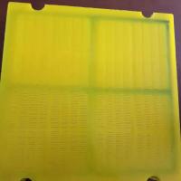 China Polyurethane Dewatering Screen Panel 0.1mm Slot Steel Frame 305x305mm for Sand Gravel for sale