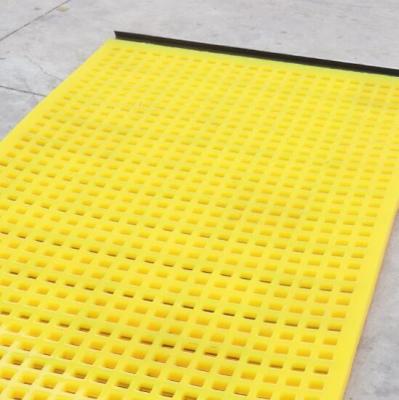 China Square Hole Polyurethane Screen Panel With Hook Connection For Wear Resistance In Mining And Quarry for sale