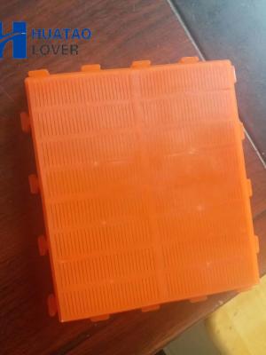 China Orange PU Dewatering Screen Mesh 0.125mm Aperture MDI TDI Steel Frame Self-Relieving for sale