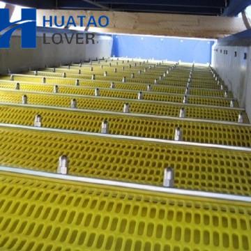 China Polyurethane Flip Flop Screen Mat Customizable Aperture for Vibrating Screen Media 6mm 3mm for sale