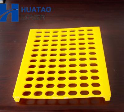China High Yellow Polyurethane Flip Flow Screen Mesh 3x10mm Aperture for Coal Washing Vibrating Screen for sale