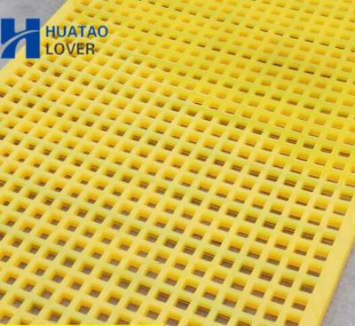 China Polyurethane PU Screen Panel with Embedded Steel Frame for Vibrating Screens 30-60mm Thickness for sale