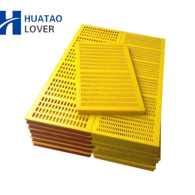 China Customized Tensioned Polyurethane Screen Panel Wear Resistant Self-Cleaning Apertures for Steel Plants for sale