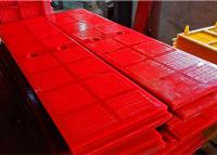China 0.125mm aperture Red Polyurethane Dewatering Screen Panel with Rose Nail Connection for sale