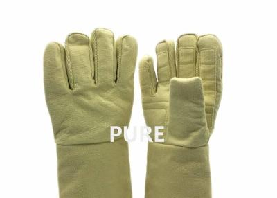 China Kevlar Heat Resistant Gloves 45cm 500℃ Five Finger Cut Protection for sale