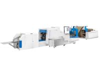 China Fully Automatic Kraft Paper Bag Making Machine 330mm Width 120 Bags Per Minute Customizable for sale