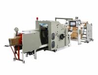 China Biodegradable Paper Shopping Bag Making Machine 330mm Width 120 BPM Touchscreen for sale