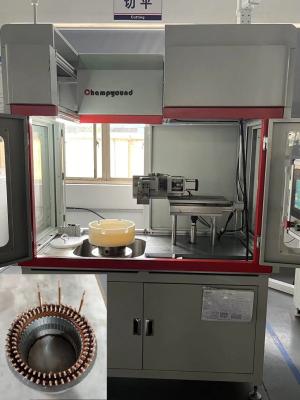China 4 Layer Stator Automatic Motor Flat Wire Cutting Machine PLC Programmed for sale