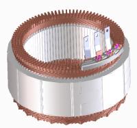 China Silicon Steel Hairpin Stator OD370mm 8-Layer Flat Wire Winding, for Compressor & Fan Motors for sale