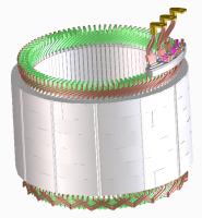 China Silicon Steel Hairpin Stator OD370mm 6-Layer Flat Wire Winding, for Heavy-Duty Pump Motors for sale