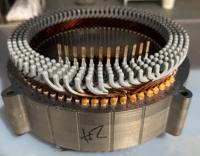 China 270mm OD 8-Layer Hairpin Stator, 45mm Ultra-Slim Stack, PMSM for In-Wheel & Robot Joint Motors for sale