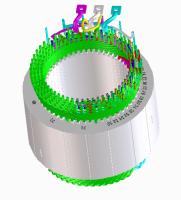 China Hairpin Stator OD210mm 6-Layer Winding, OEM Manufacturer for Automation Equipment for sale