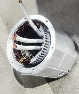 China 180mm OD 8-Layer Hairpin Stator, 140mm Stack, High-Torque PMSM for Industrial Compressor for sale