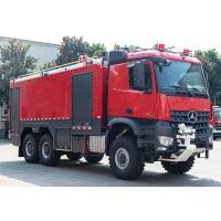 China 6x6 Benz Chassis Airport Fire Truck with 10000L Water Tank and 100L/s Fire Pump for ARFF Vehicle for sale