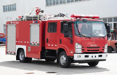 China 800Gallons ISUZU Water Foam Tanker Small Fire Truck with Double Row Cabin China Factory for sale