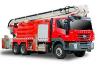 China 32m SAIC-HONGYAN Foam Tower Aerial Fire Truck with 6000L Water & Foam for sale