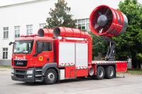 China Germany MAN Smoke Exhaust Special Fire Fighting Truck with Water Tank for sale
