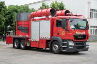 China Germany MAN Smoke Exhaust Special Fire Fighting Truck with Water Tank for sale