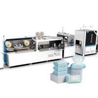 China High Capacity 20 Lanes Wet Wipes Folding Cutting Machine for Automatic Wetting Liquid for sale