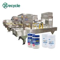 China Wet Tissue Making Machine with Spunlace Non-woven Fabric Canister Wet Wipes Machine for sale