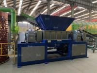 China Adjustable Output Size Double Shaft Shredder for Used Car and Motorcycle Tyre Recycling for sale