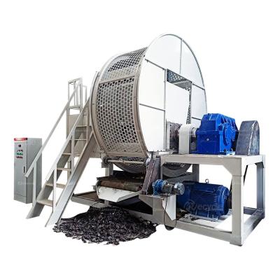 China Double Shaft Rubber Shredder Machine for Used Car Motorcycle Tyres 2600x900x1800mm for sale