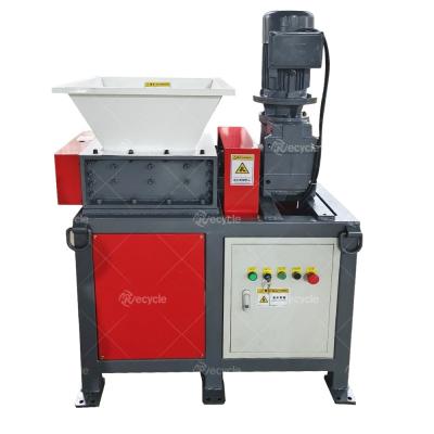 China Small Mini Double Shaft Wood Metal Rubber Cardboard Shredder for Waste Pet Plastic Bottle for sale
