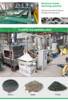 China Solar Cell Breaks Recycling Plant Photovoltaic Cell Crushing Separating Machine Solar Panels Recycling Machine for sale
