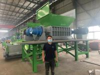 China Twin Shaft Plastic Shredder Machine Light Metal Crushing Equipment Wood Chopper for sale